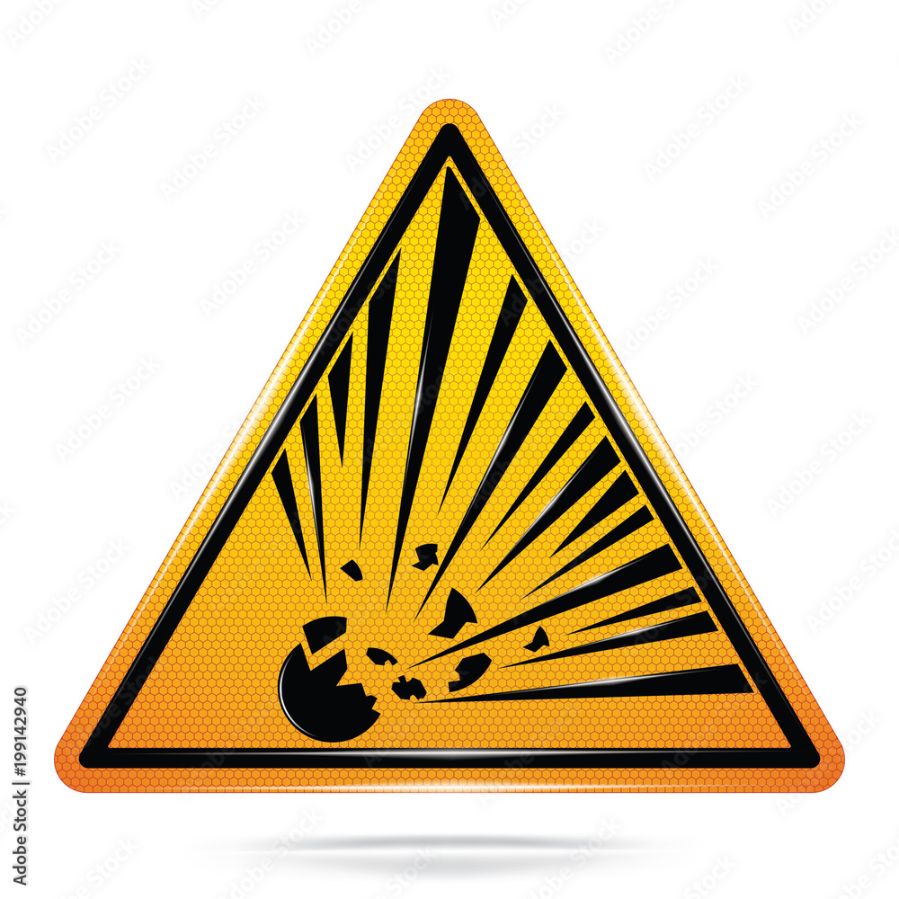 Vector and illustration graphic style,Explosive Material Hazard Symbol ...