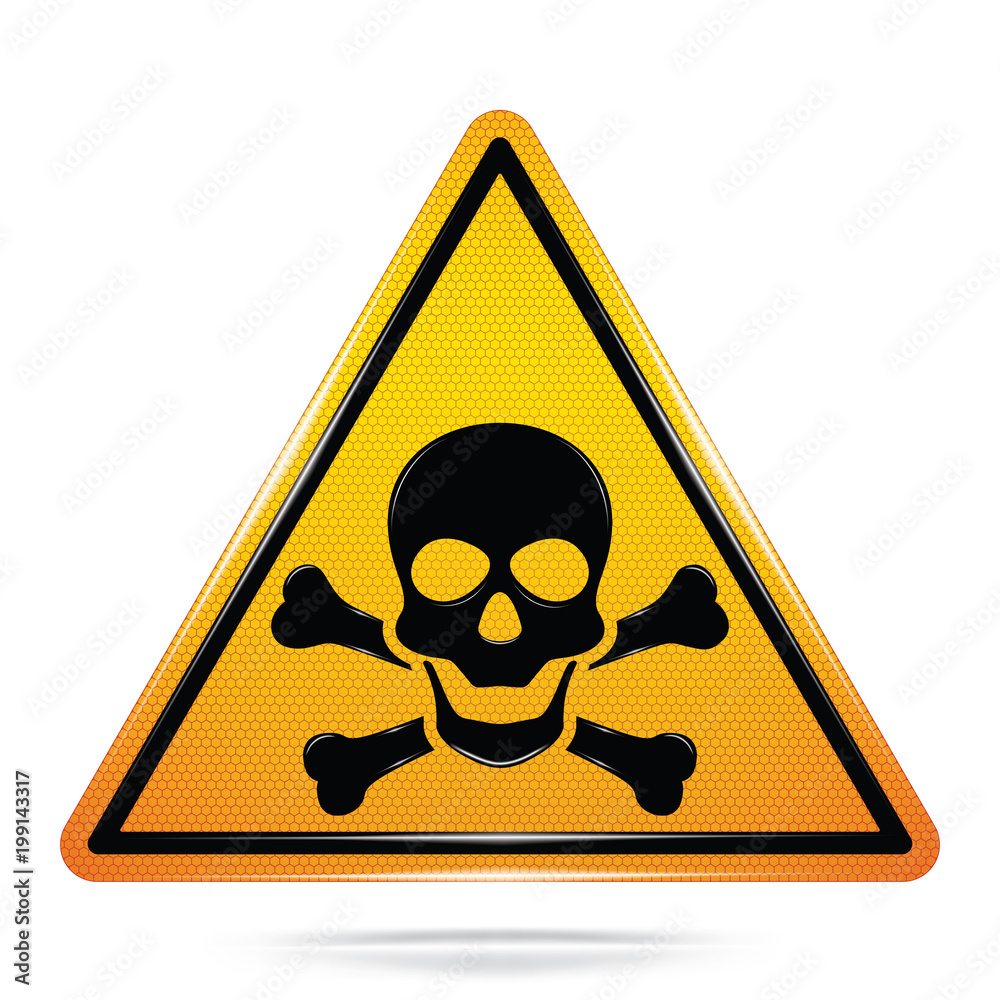 Vector and illustration of graphic style,Toxic Hazard Symbols, Yellow ...
