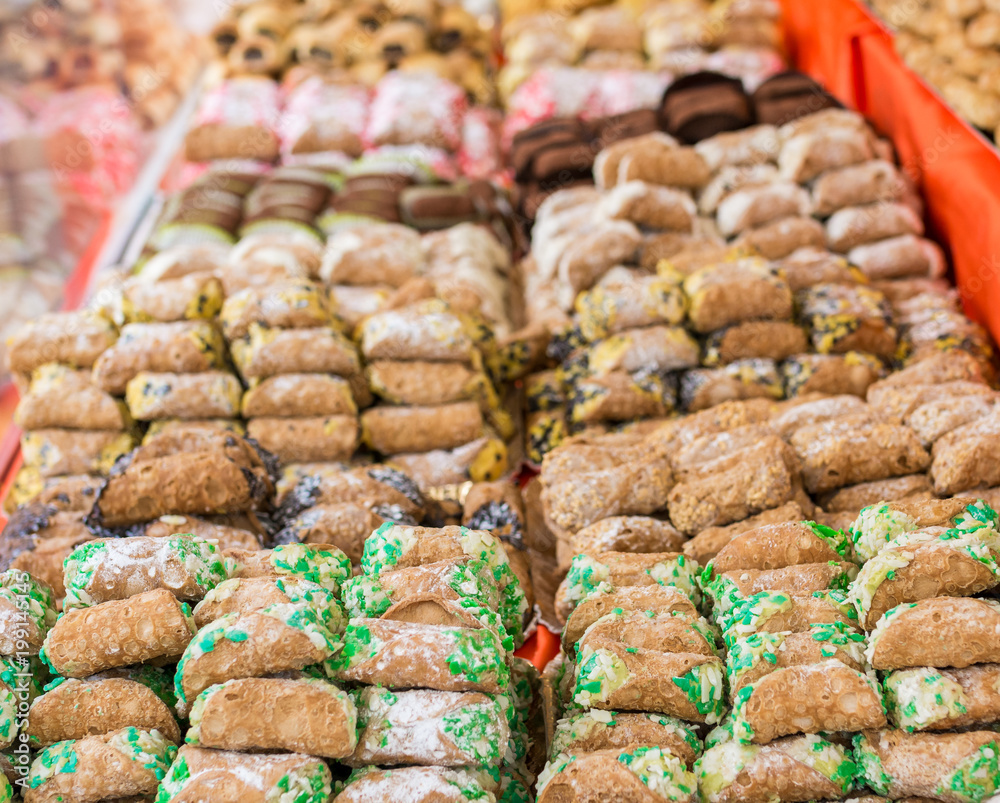 Sicilian Cannoli assortment/Cannoli siciliani/ are the most traditional ...