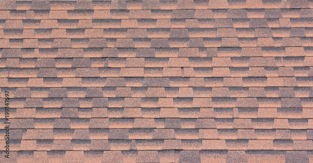 brown roof shingles background and texture, brown asphalt tile roof of ...