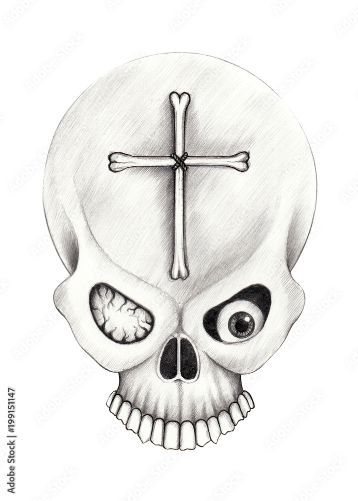 Skulls And Crosses Drawings