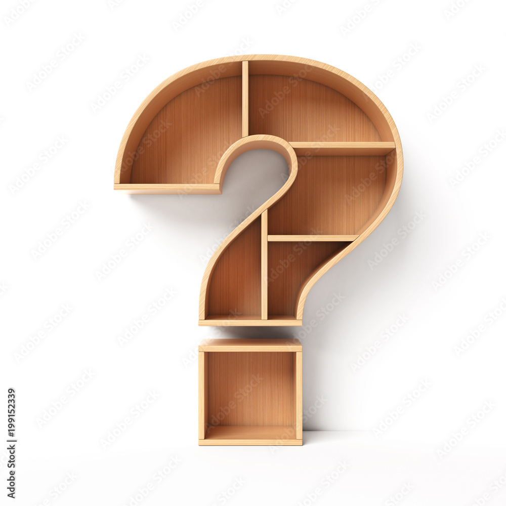 Bookshelves in the shape of question mark, question book shelf concept ...