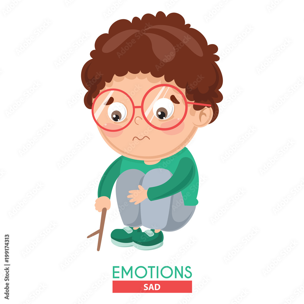 Sad Kids Clip Art