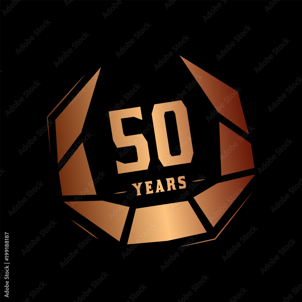 50 years design template. 50 anniversary template. Stock Vector | Adobe ...