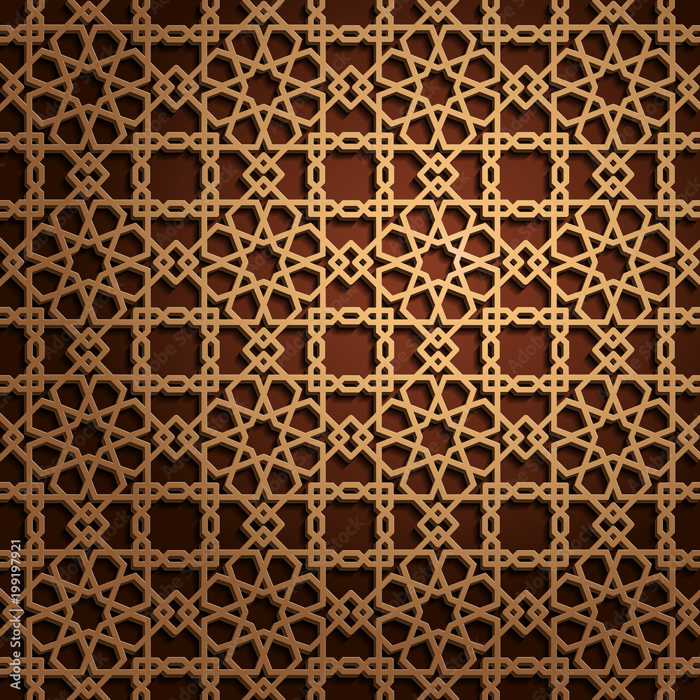 Set of islamic oriental patterns, Seamless arabic geometric ornament ...