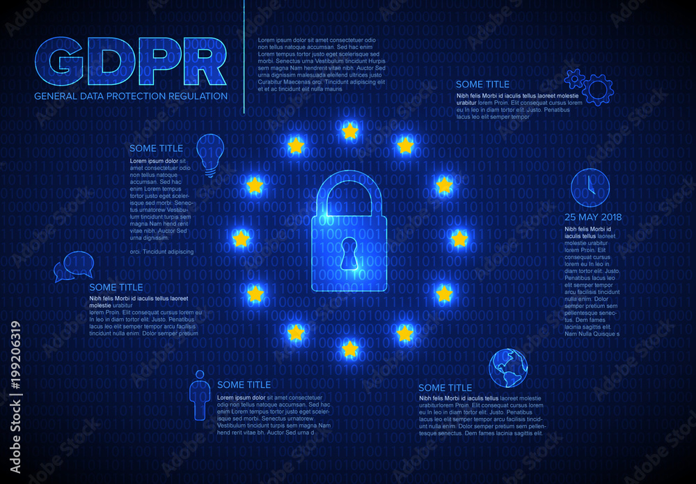 General Data Protection Regulation Infographic Stock Template | Adobe Stock