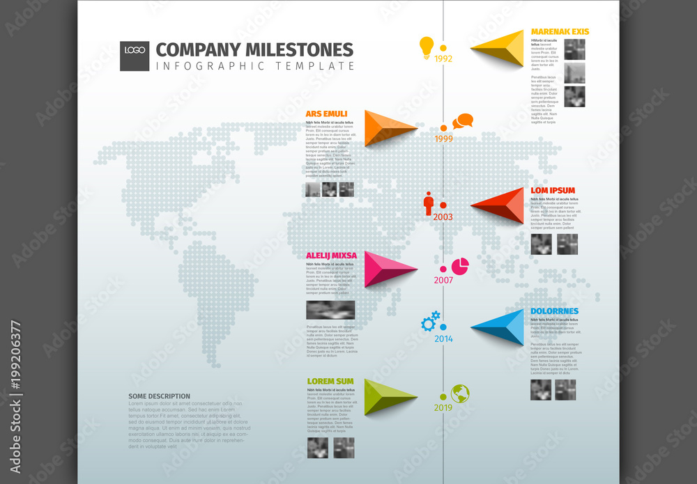Infographic Timeline Map