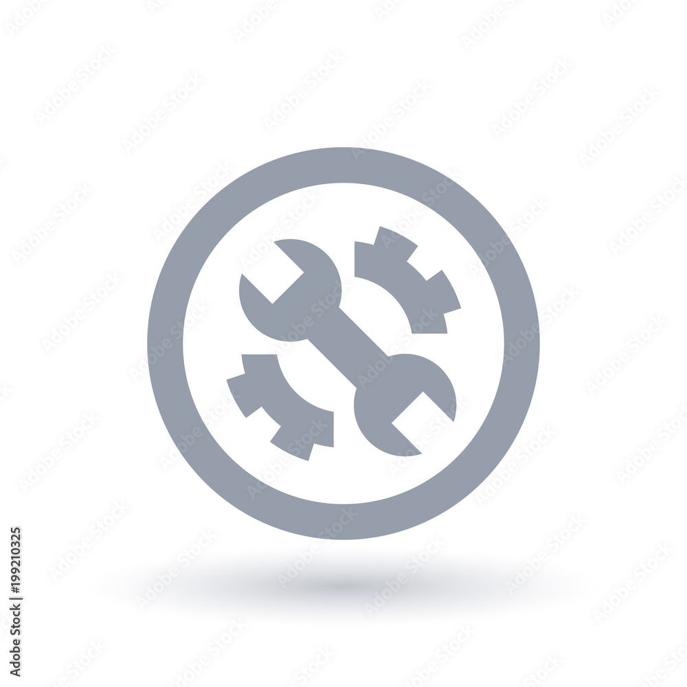 Mechanical repair icon. Maintenance symbol. Spanner wrench tool and ...