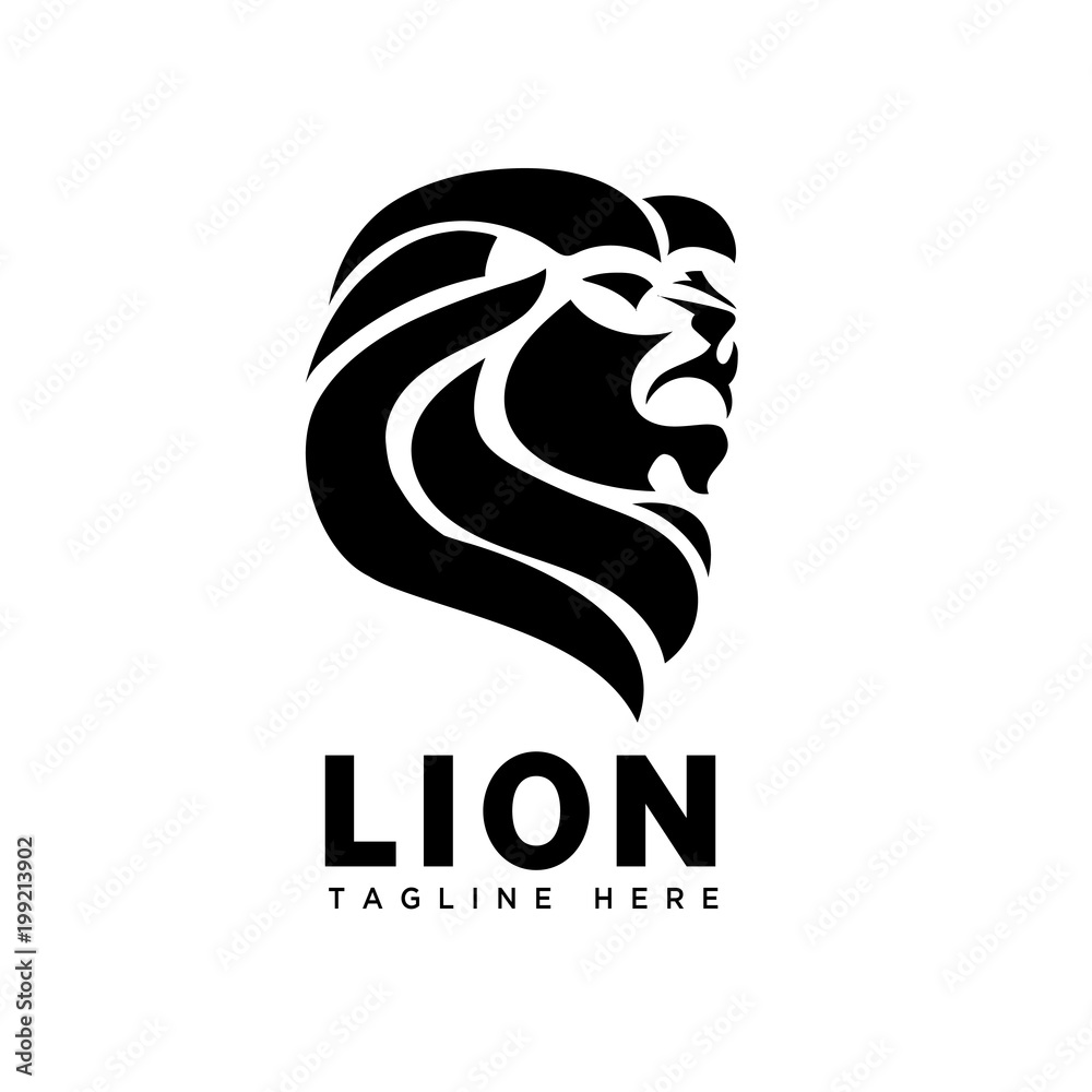 brave head lion art logo Stock Vector | Adobe Stock