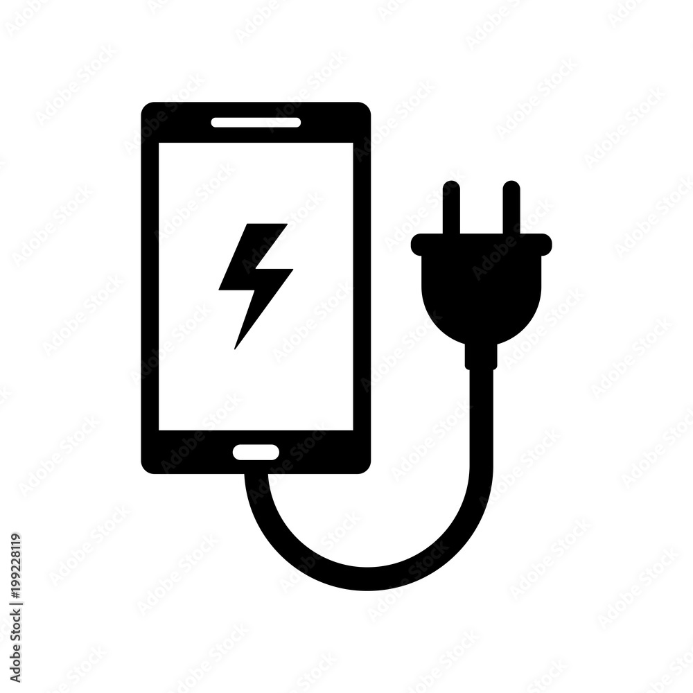phone charger sign isolated vector Stock Vector | Adobe Stock