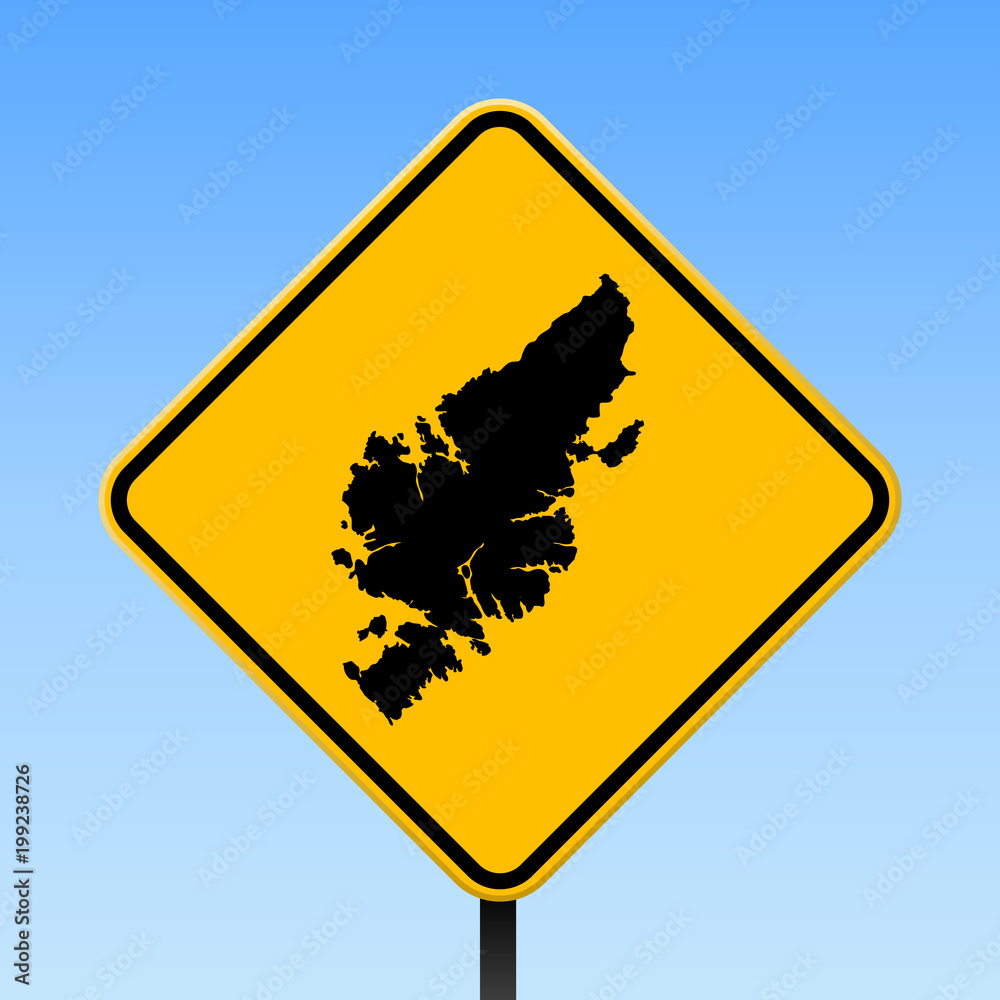 Lewis and Harris map on road sign. Square poster with Lewis and Harris ...