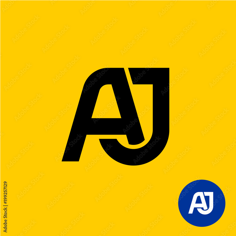 AJ letters symbol. A and J letters ligature. Stock Vector | Adobe Stock