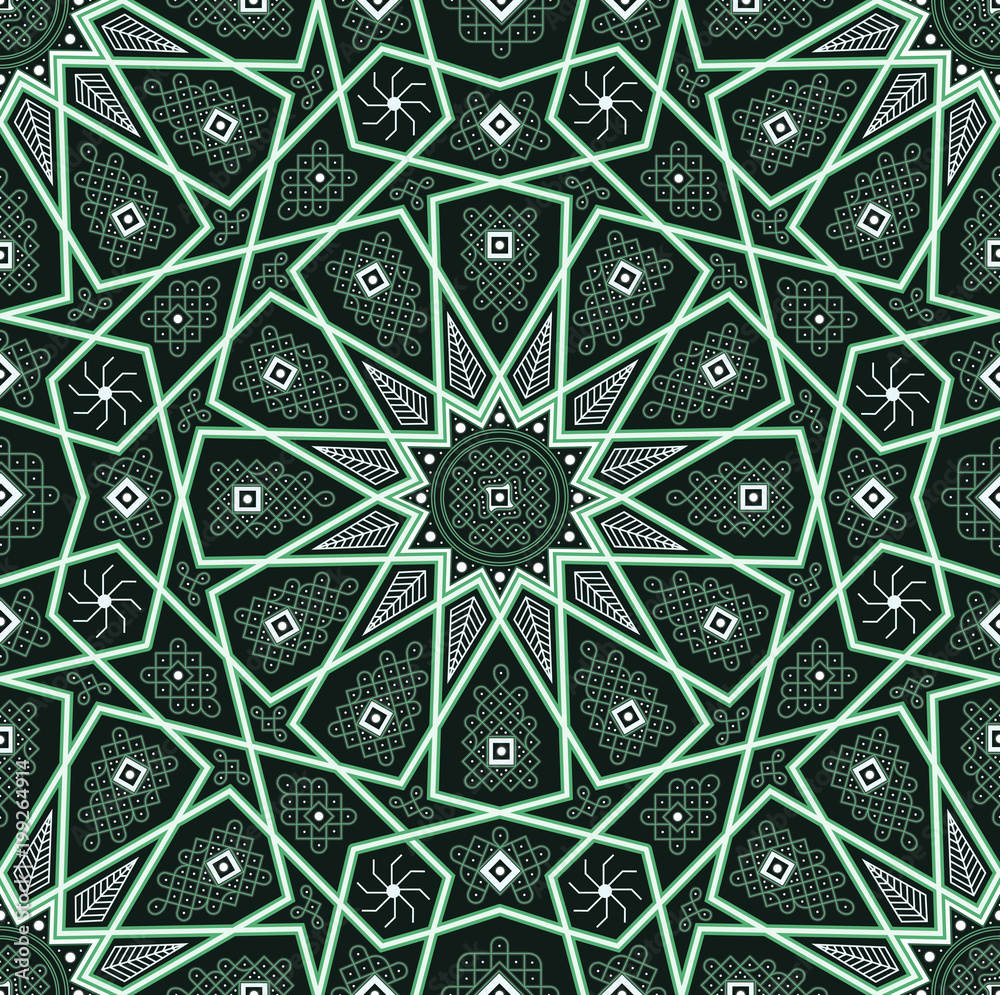 Green Arabic Patterns