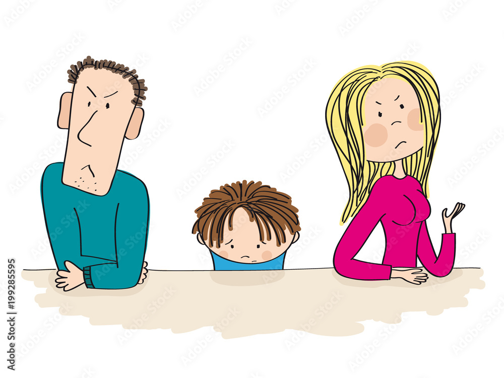 Unhappy Family Clipart