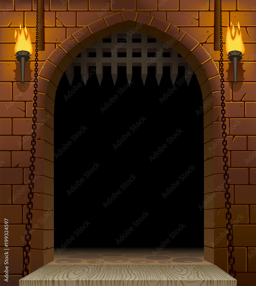 Medieval Drawbridge Cartoon