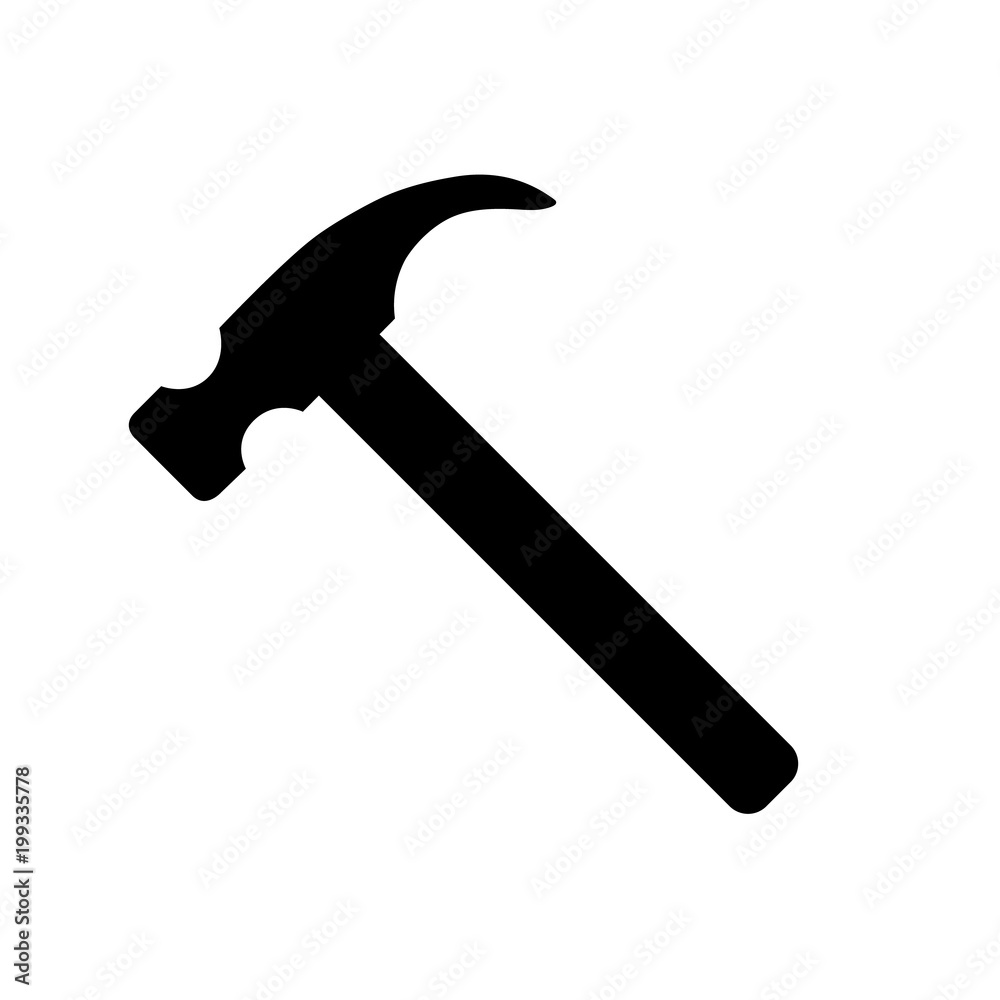 Hammer icon, logo Stock Photo | Adobe Stock