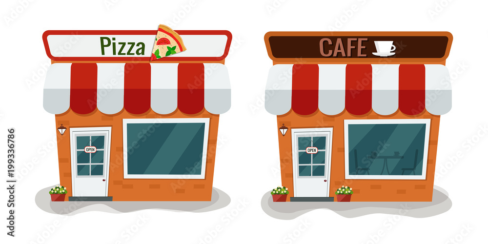Cartoon Pizza Parlor