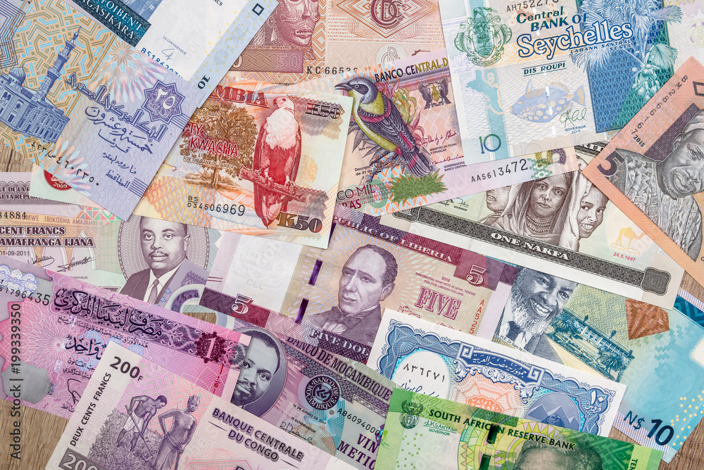 various money of African countries. close up Stock Photo | Adobe Stock