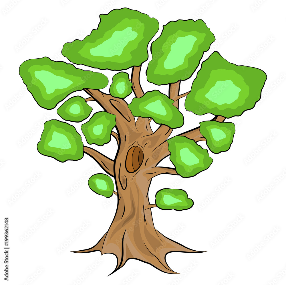 Nest On A Tree Cartoon