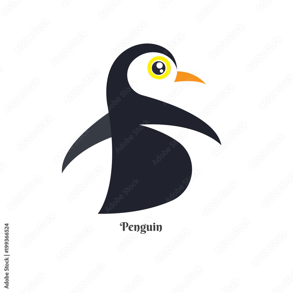 Vector of Penguin design on white background. Wild Animals. vector ...