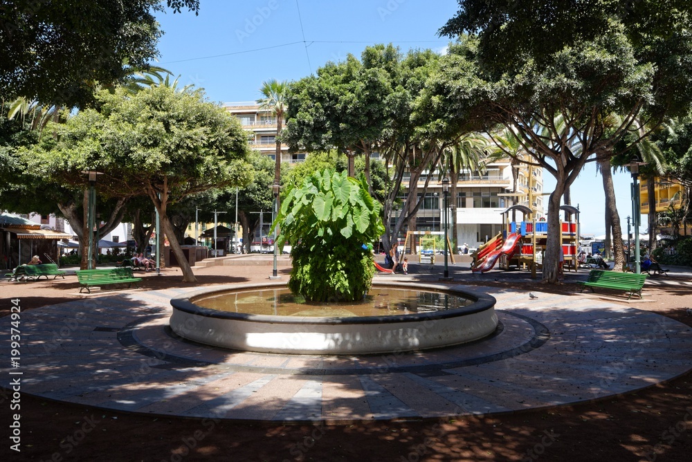 Puerto de la Cruz - Plaza del Charco Stock Photo | Adobe Stock