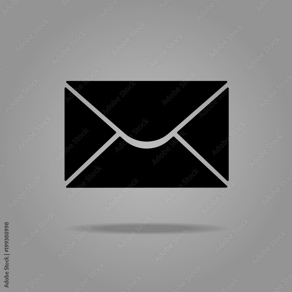 Trendy mail icon in Black style.Template for app, ui and logo. Icon ...