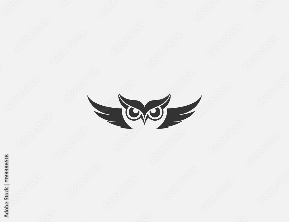 simple owl logo design template Stock Vector | Adobe Stock