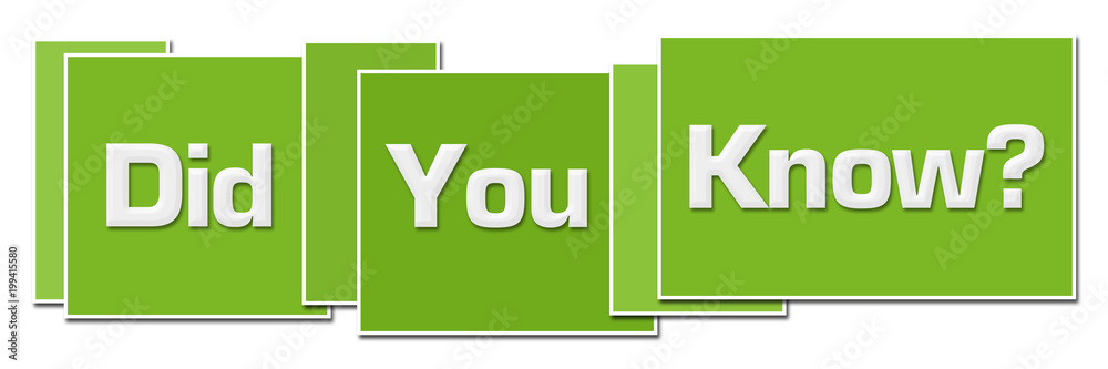 Did You Know Green Color Boxes Stock Illustration | Adobe Stock