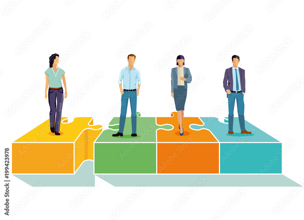 Zusammen verbinden Symbol, illustration Stock Vector | Adobe Stock