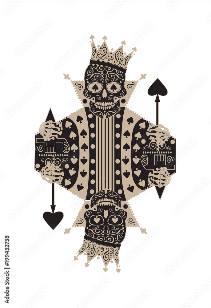 King skull card background Stock Vector | Adobe Stock