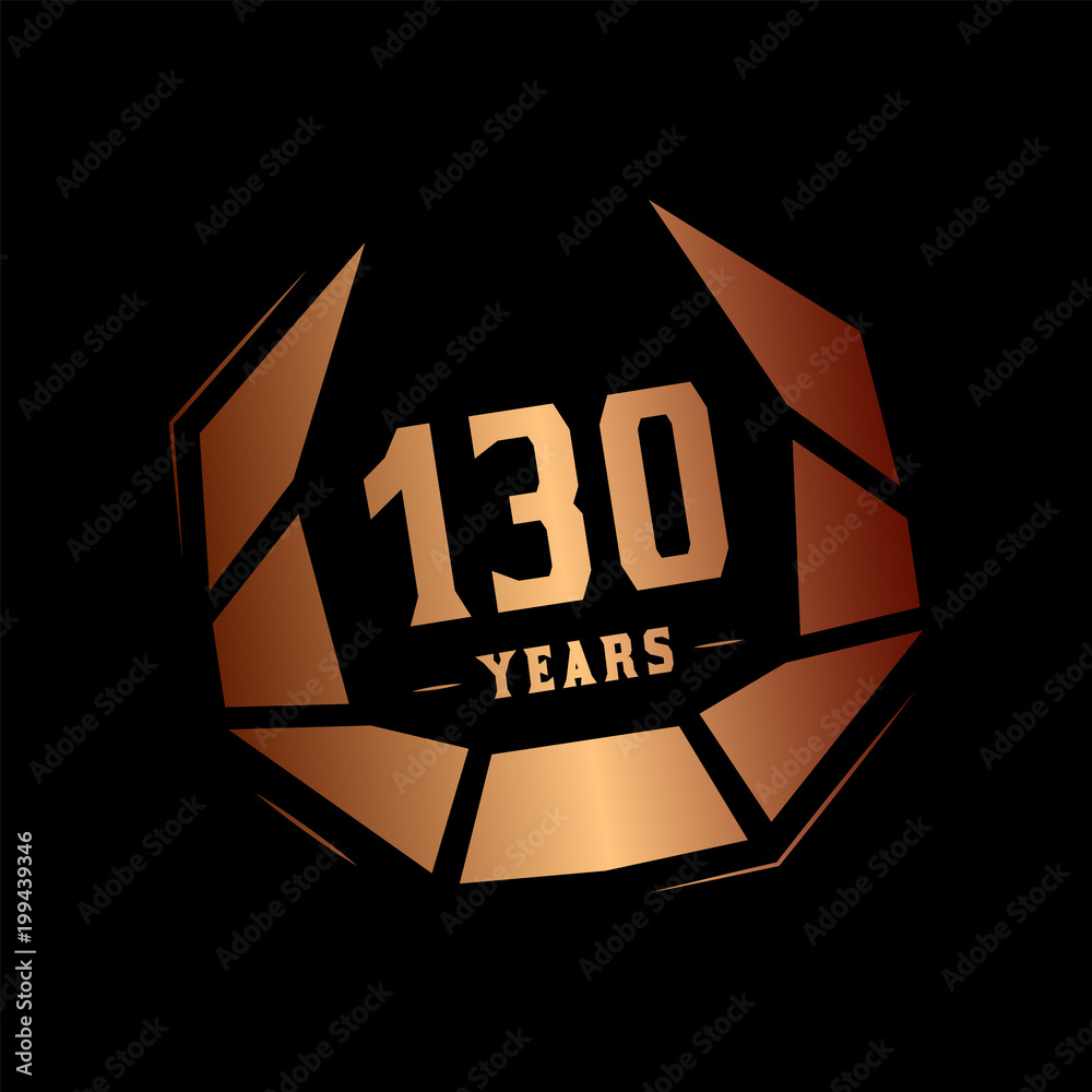 130 years design template. 130 anniversary template. Stock Vector ...