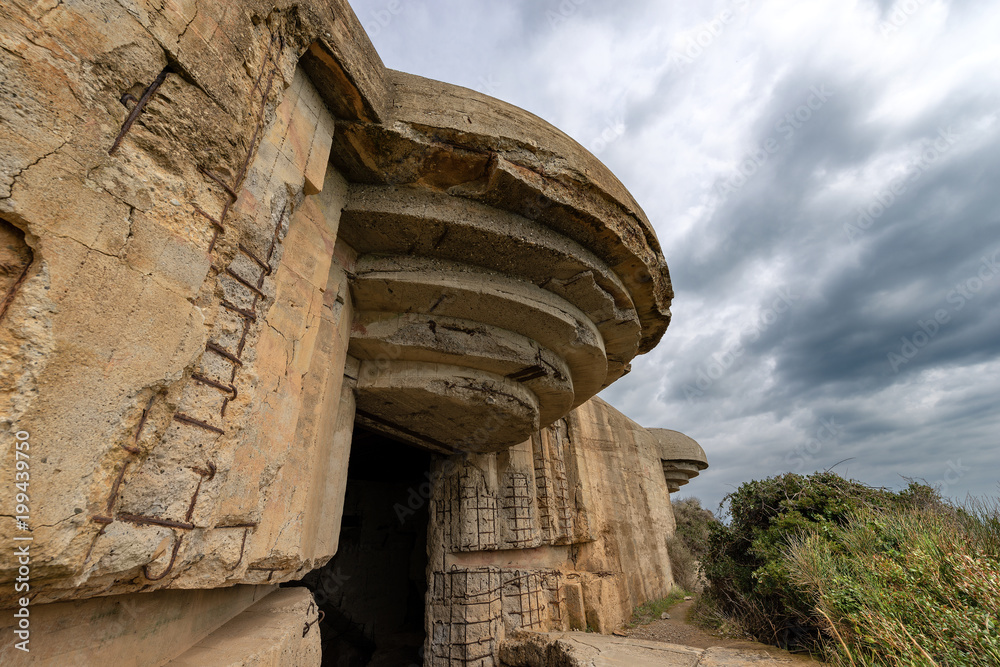 Ancient bunker of the Second World War (WWII) in the Gulf of La Spezia ...