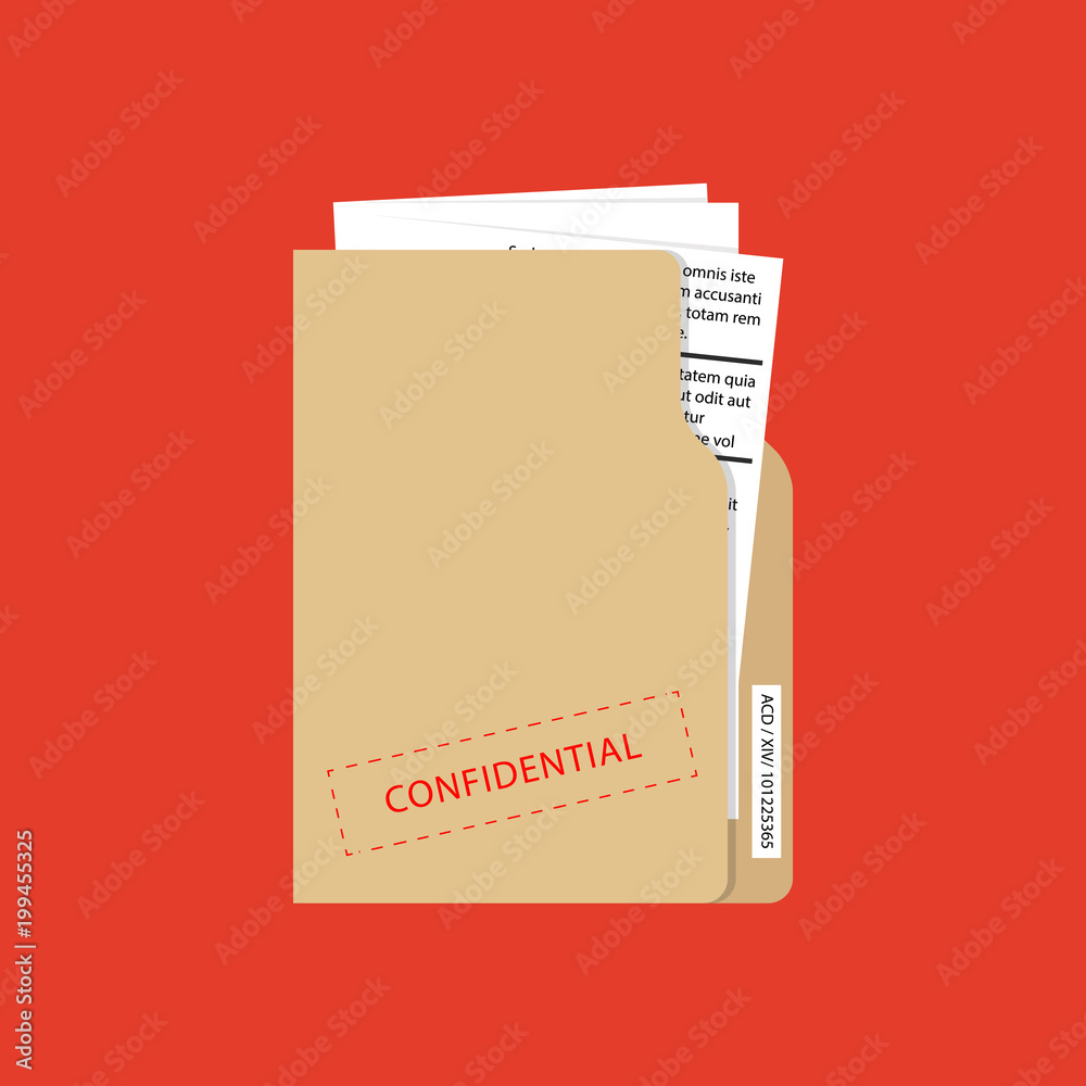 Confidential and top secret document concept. Vector Stock Vector ...