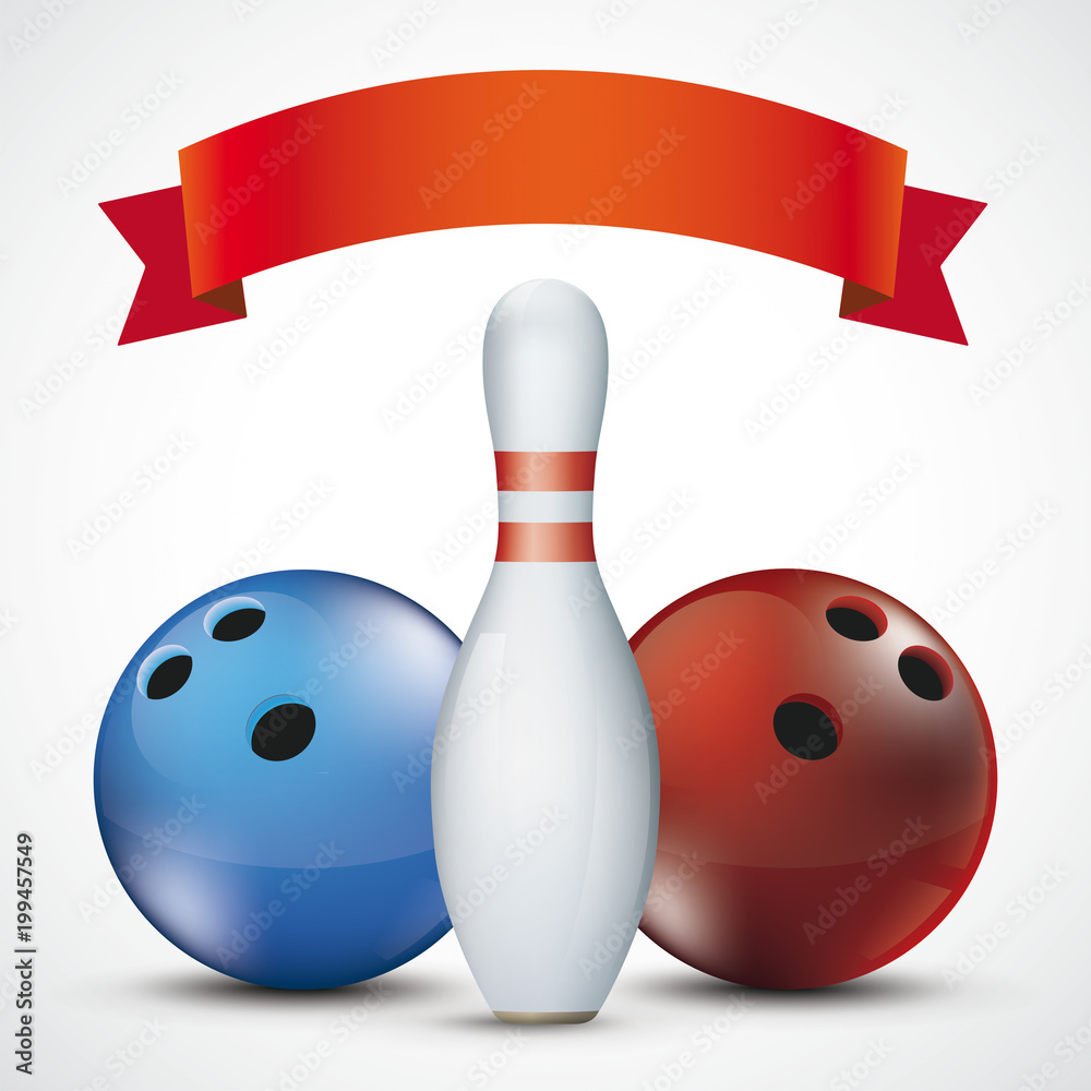 Bowling Pin And Ball Clipart