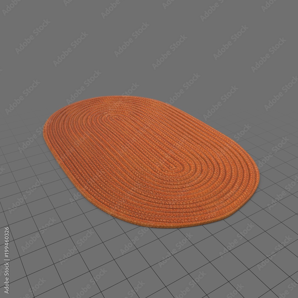 Oval indoor carpet Stock 3D asset | Adobe Stock