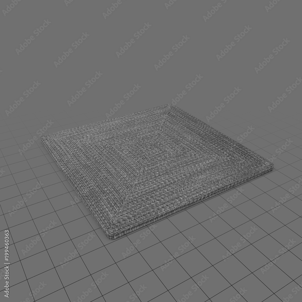 Square indoor rug Stock 3D asset | Adobe Stock