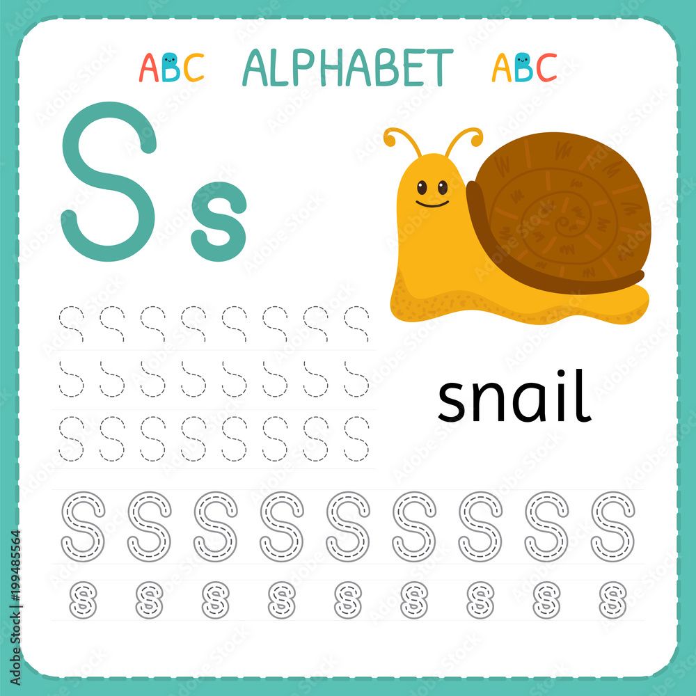 Alphabet tracing worksheet for preschool and kindergarten. Writing ...