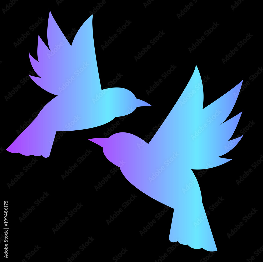 Bird Silhouette Flying Up