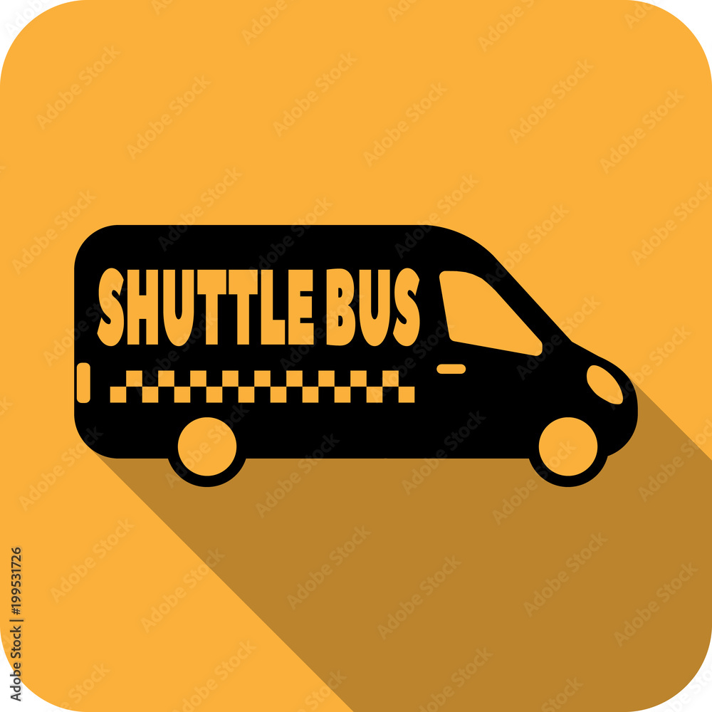 Vector taxi service logo design in trendy modern style - flat shuttle ...
