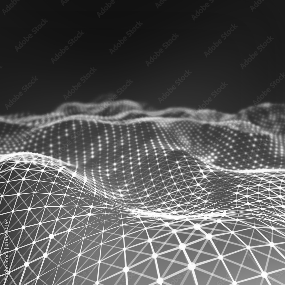 Abstract low poly background. Plexus polygonal background. Plexus low ...