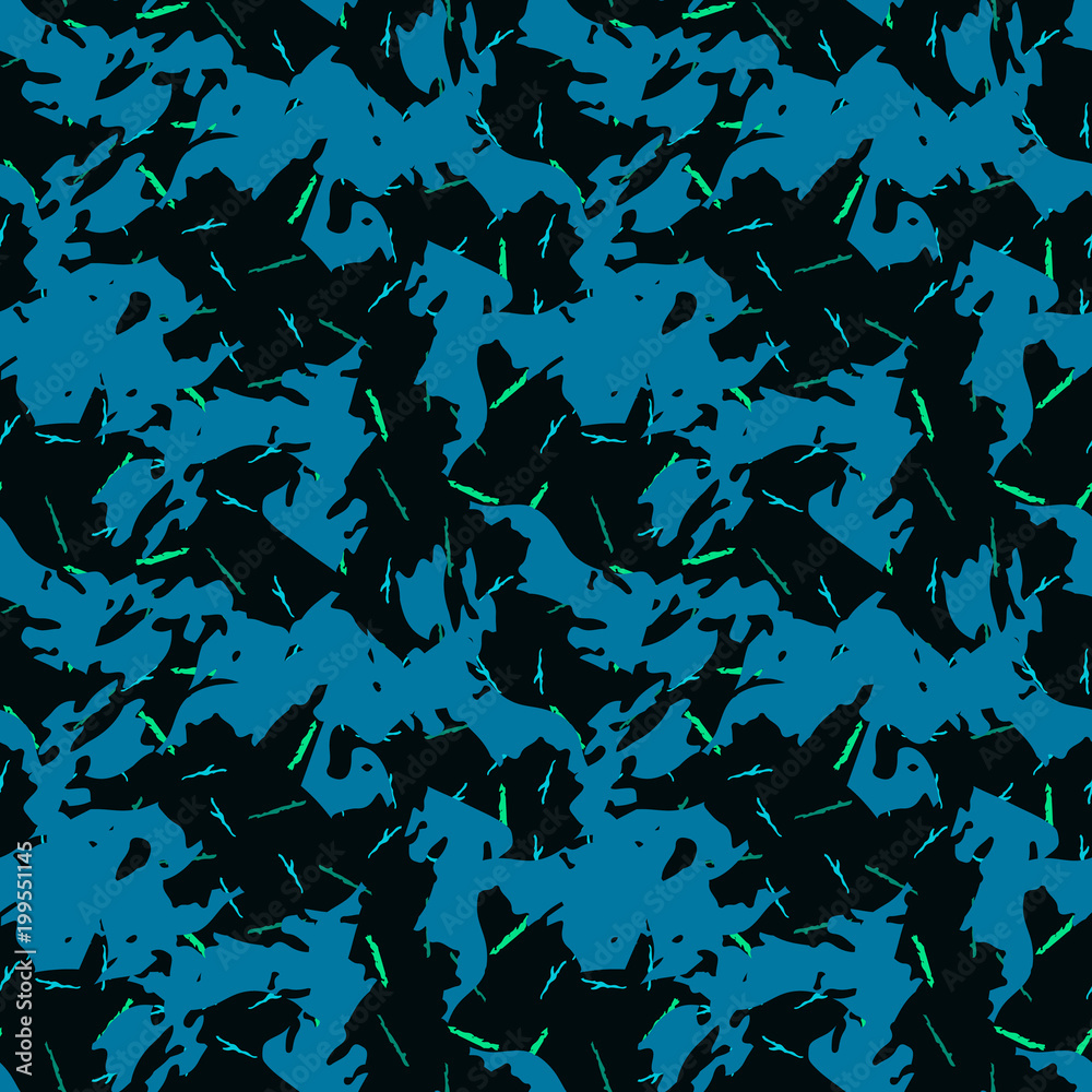 Seamless navy and blue fashion vector pattern with imitation of texture ...