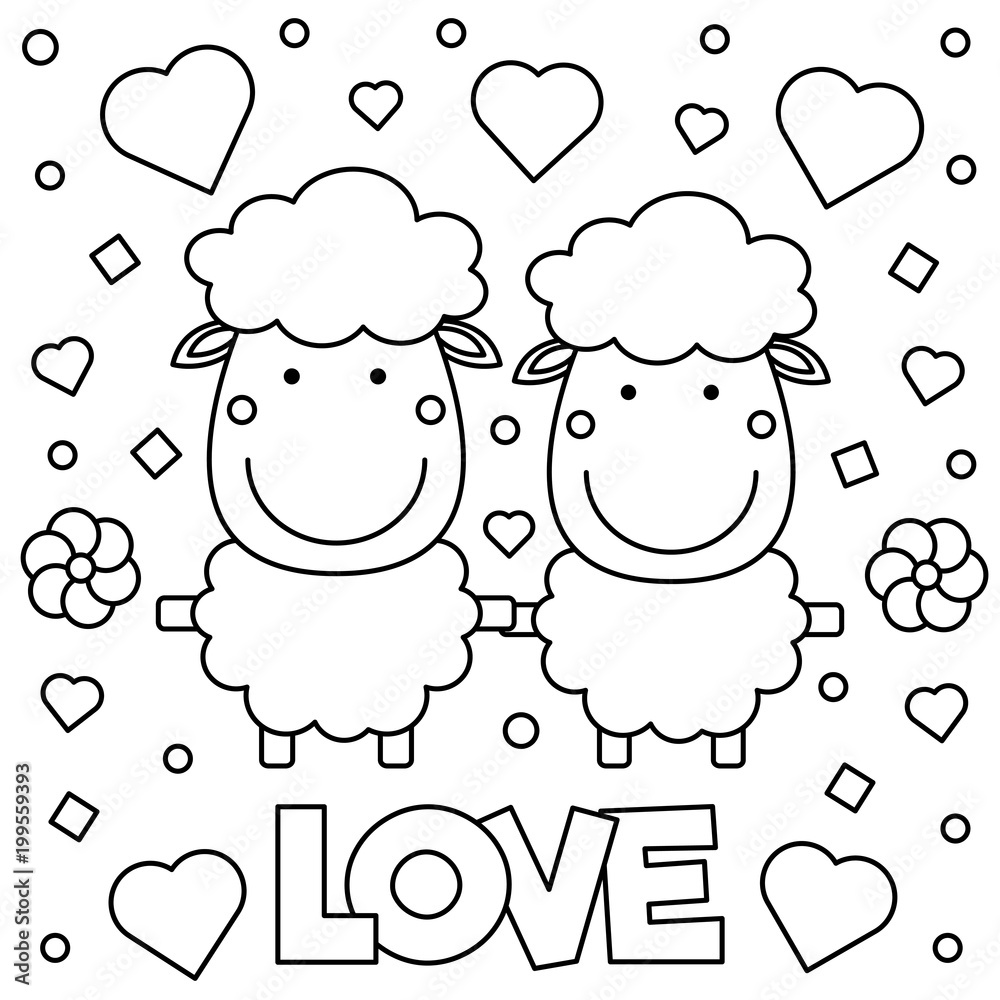 Coloring page. Vector illustration. Stock Vector | Adobe Stock