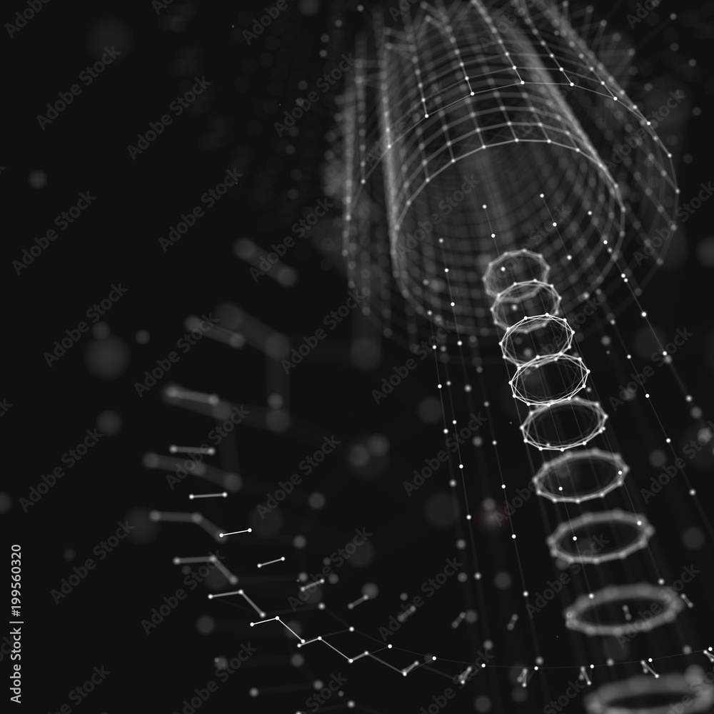 Futuristic Background. 3d Render Illustration. Abstract architecture ...