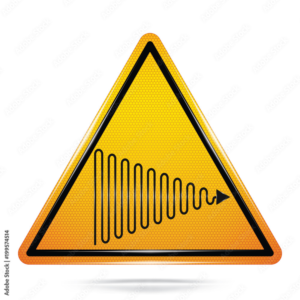 Vector and illustration of graphic style,UV Light Hazard symbol,Yellow ...