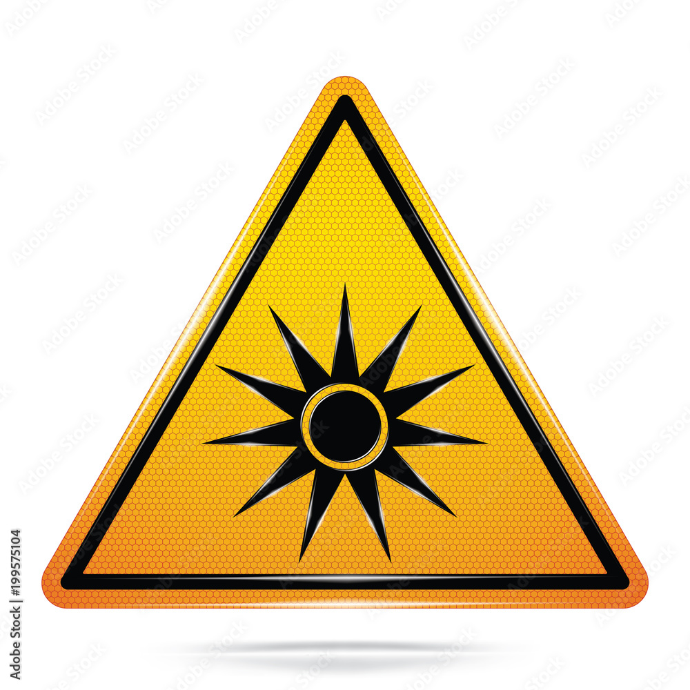 Vector and illustration of graphic style,Optical Radiation Hazard ...