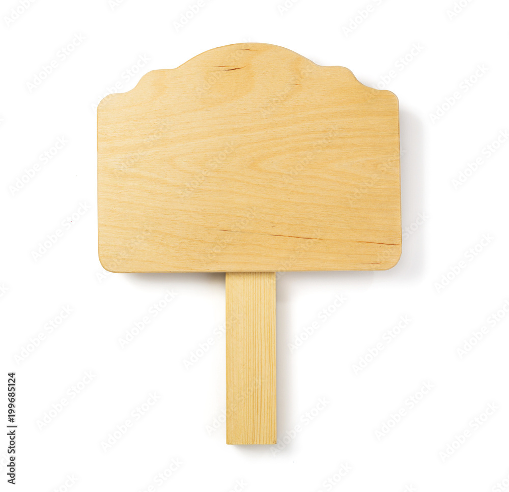 wooden sign board isolated on white Stock Photo | Adobe Stock