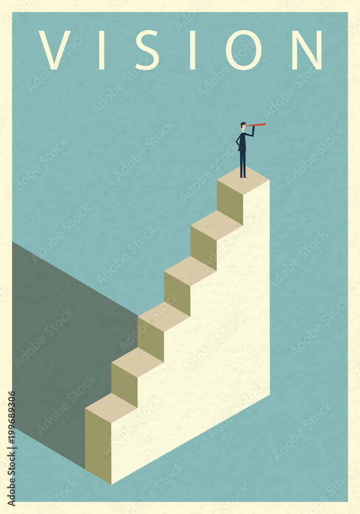 Minimalist stile. vector business finance. Successful vision concept ...