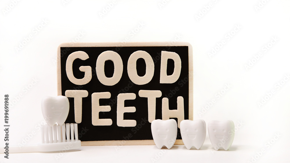 How to be Good Teeth Healthy, Text Good Healthy on Blackboard with ...