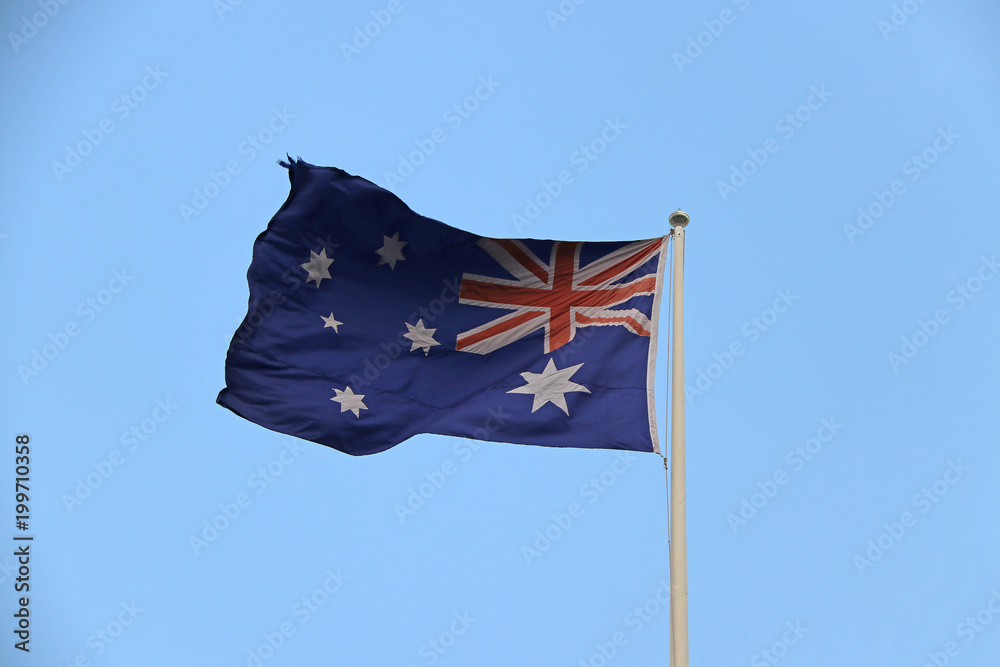 Tri Color of Australia Flag, The flag of Australia, a blue field with ...