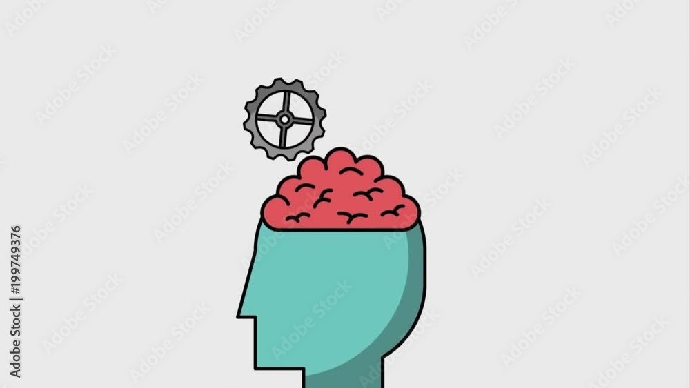 flying gears of the human brain inspiration think mind animation hd ...
